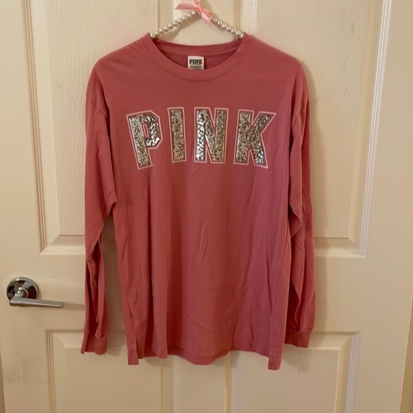 PINK Victoria's Secret | Tops | Sparkly Detail Tshirt | Poshmark